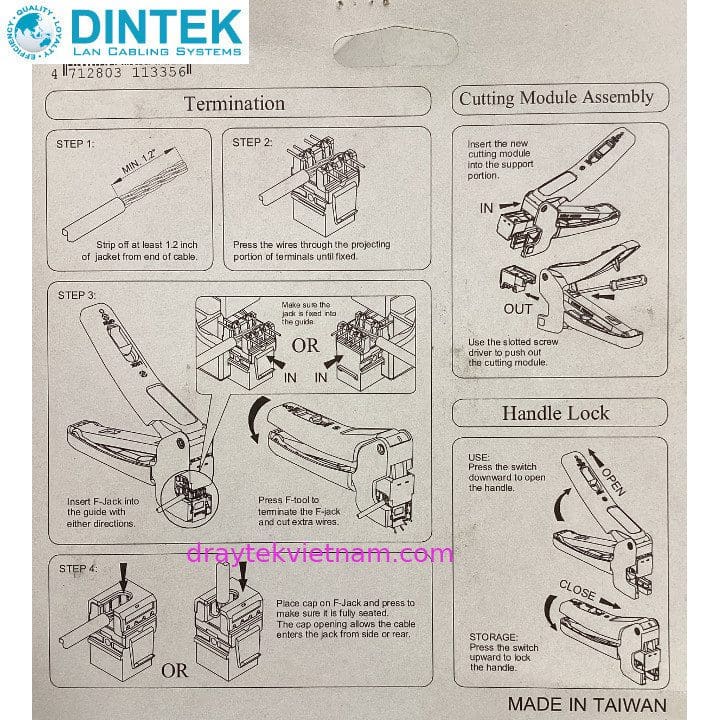 Dintek ezi-TOOL180 - Vertical Tool (6103-01006) - Thiết Bị Mạng Dintek